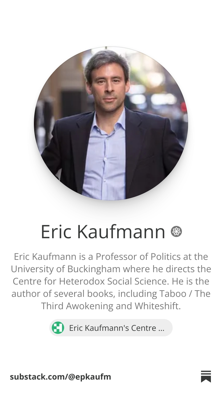 Eric Kaufmann | Substack