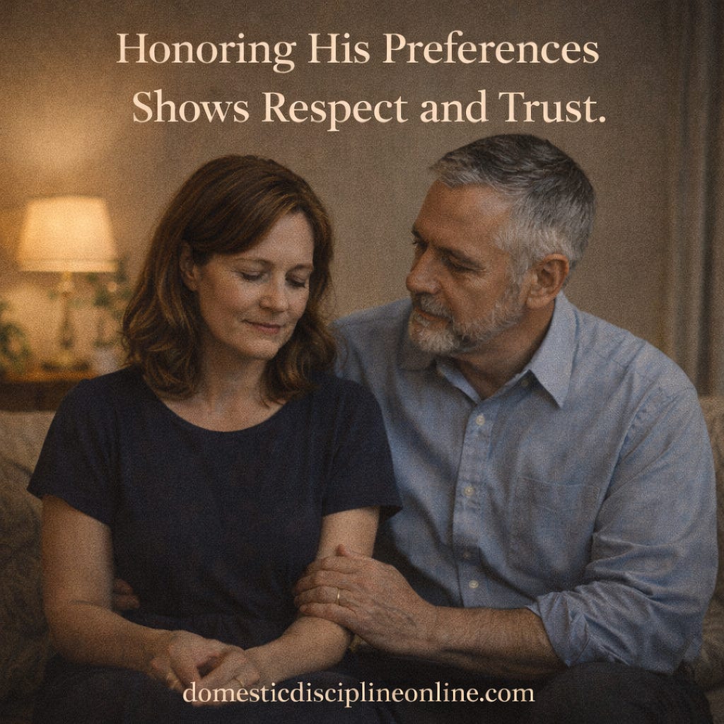 Honoring His Preferences Shows Respect and Trust