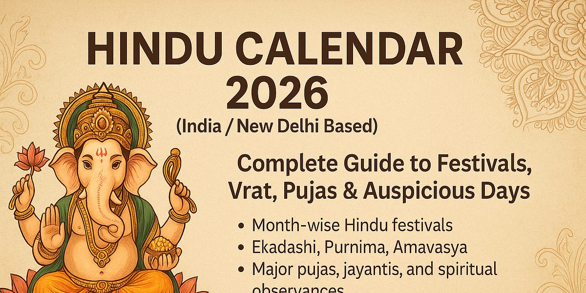 Hindu Calendar 2026 (India / New Delhi Based)