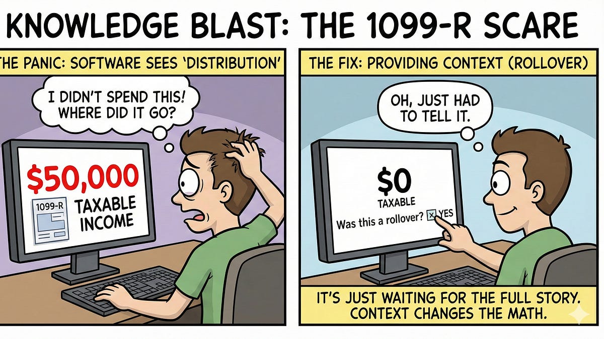 Knowledge Blast: Why Your Tax Software Thinks You Took an IRA Distribution