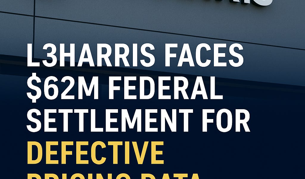 L3Harris Faces $62M Federal Settlement for Defective Pricing Data