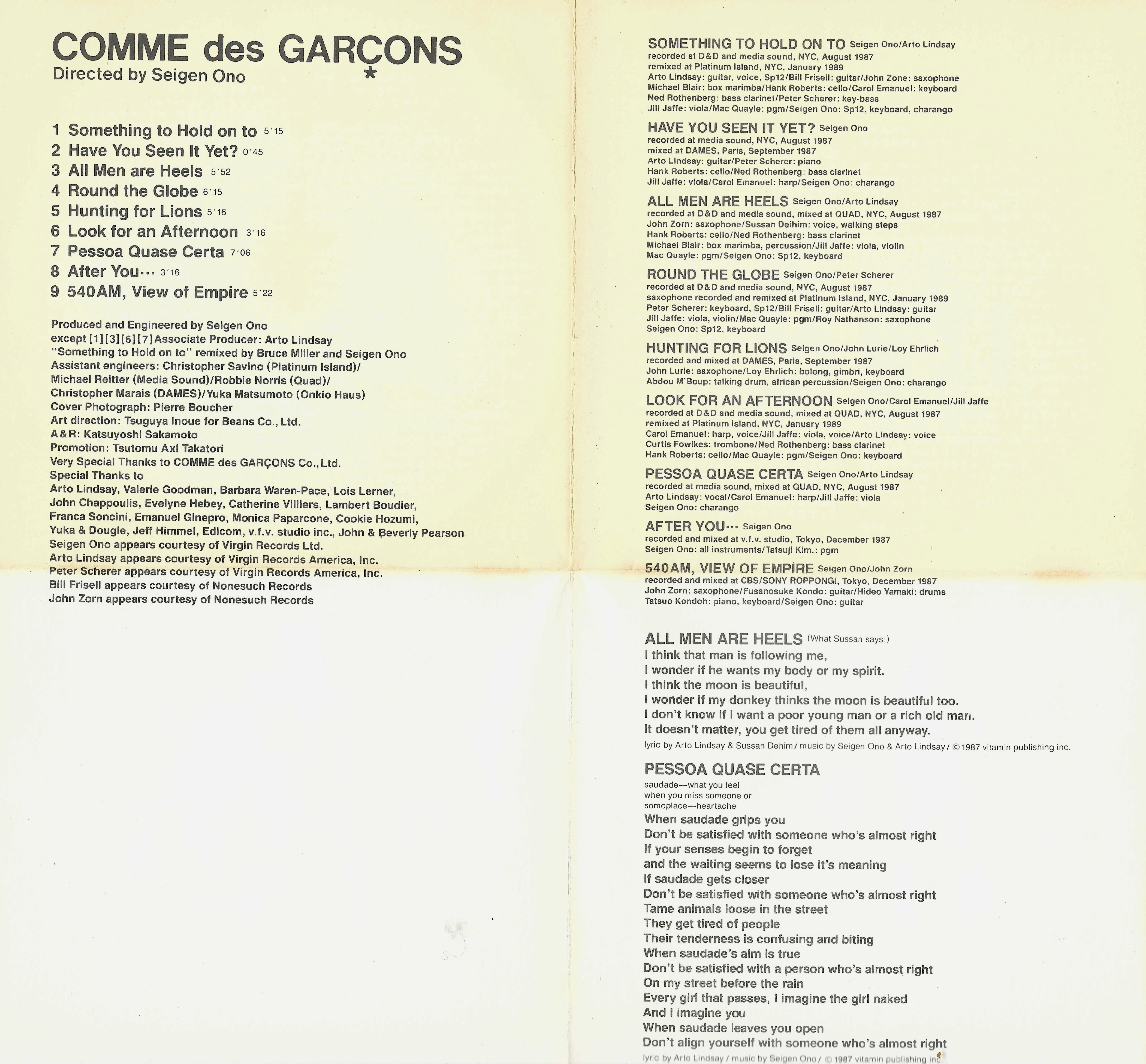 All Men Are Heels: Seigen Ono and Comme des Garçons