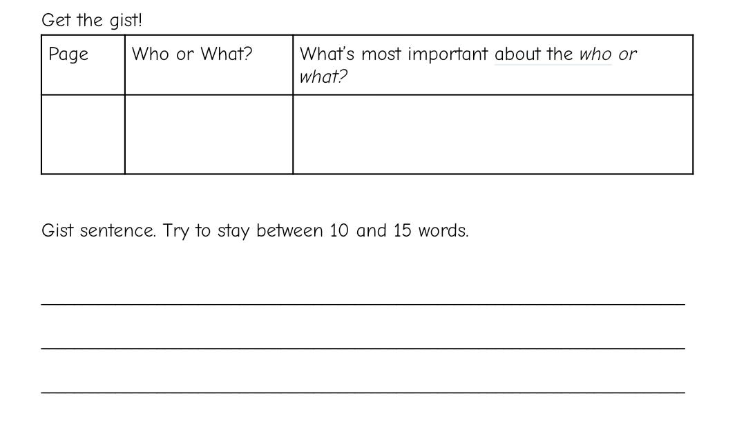 Get the Gist: A Quick Routine for Finding the Main Idea
