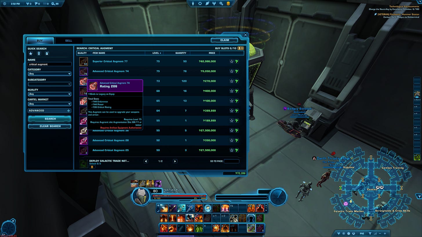 SWTOR 7.5 Gearing Guide: How to Unlock 340 Mods in 4 Hours