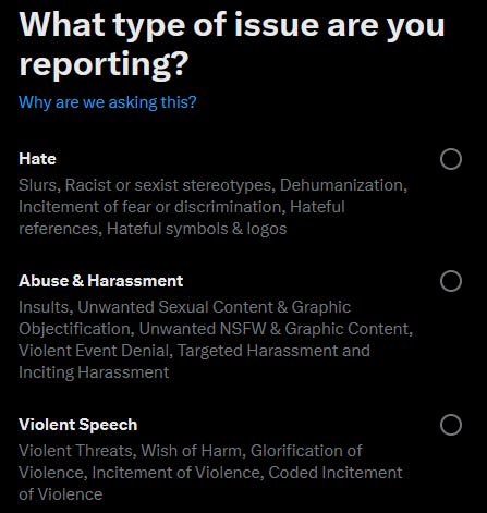 Reporting inappropriate content on X (formerly Twitter), and avoiding ...