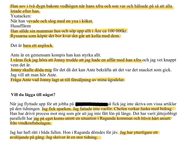 BREV 368 – Kvinnor med Lidl-påsar på huvudet i Malung.