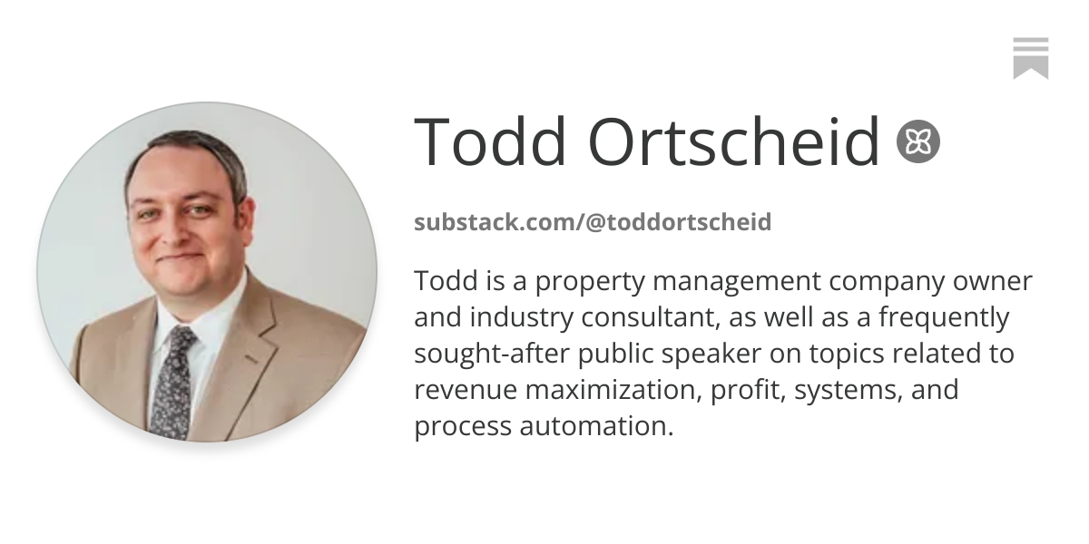 Todd Ortscheid | Substack