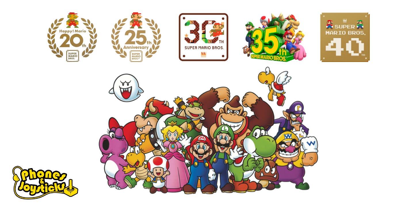 How Nintendo celebrated Super Mario Anniversary throughout the years