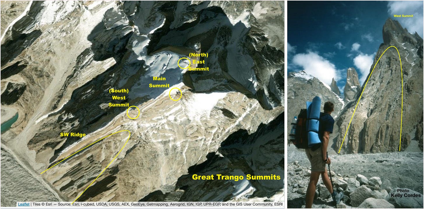 some Trango Towers history - by John Middendorf