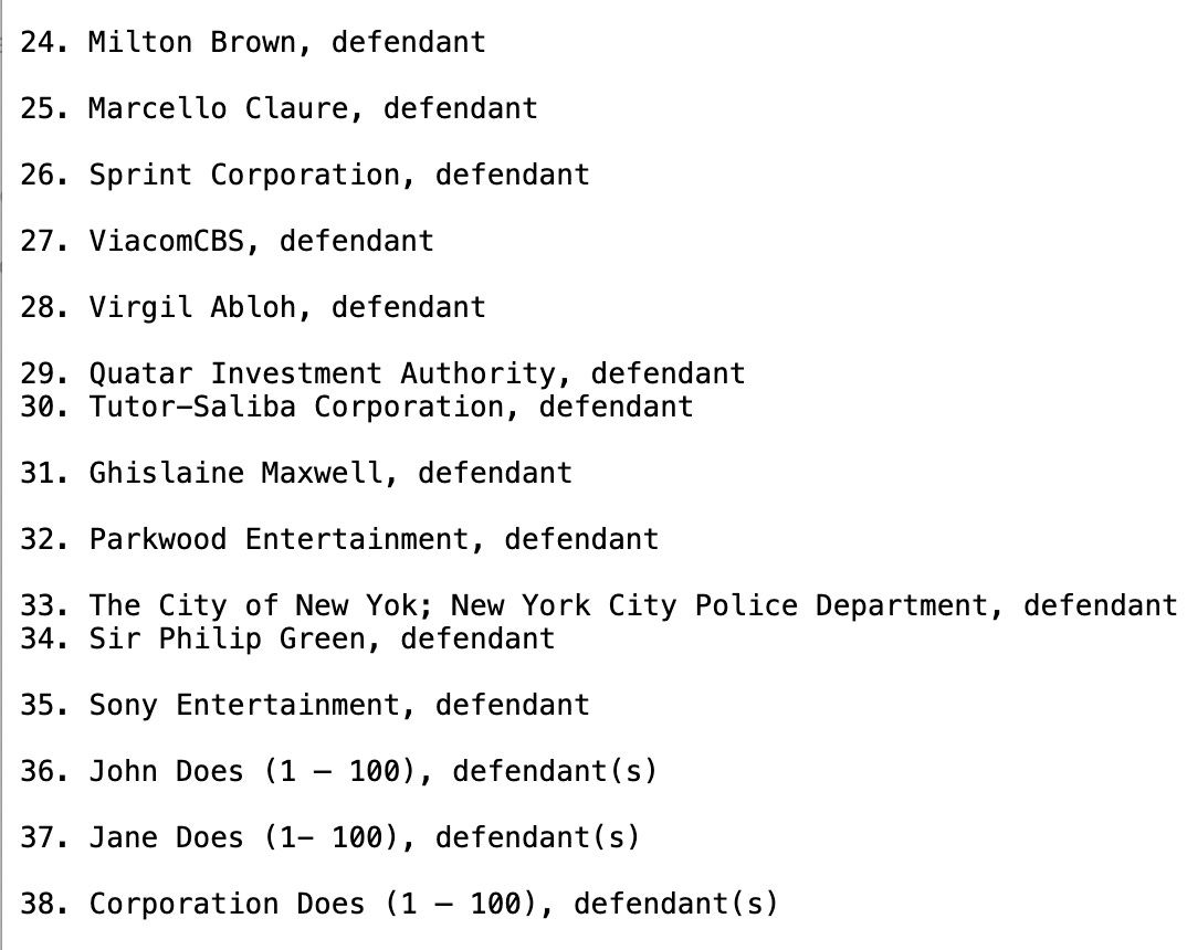 Latham v. Epstein, Weinstein, and Jay-Z: Allegations of Trafficking ...