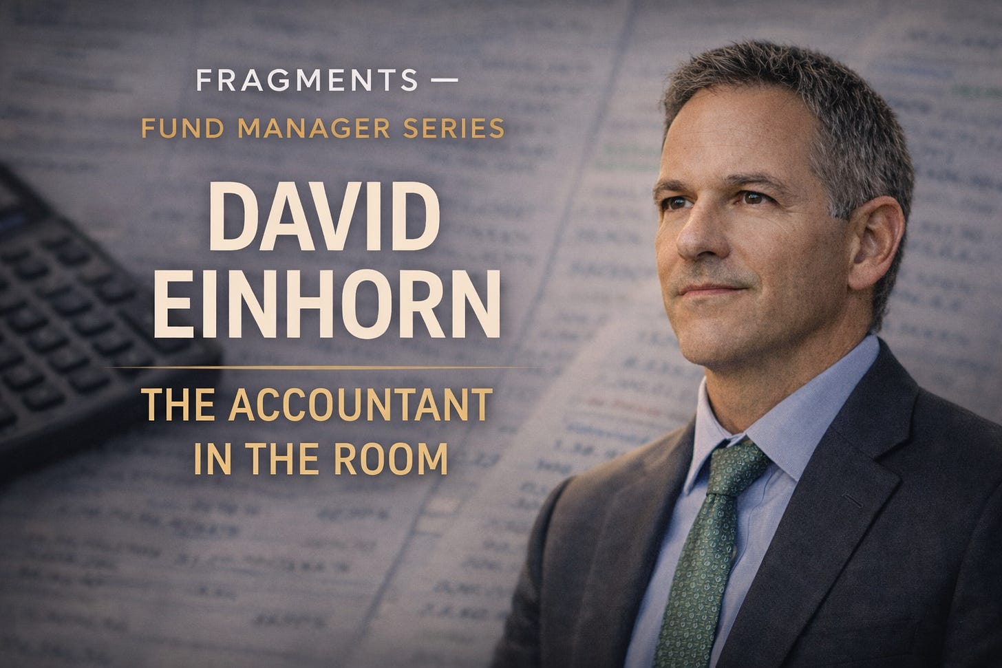 FRAGMENTS — FUND MANAGER SERIES David Einhorn — The Accountant in the Room
