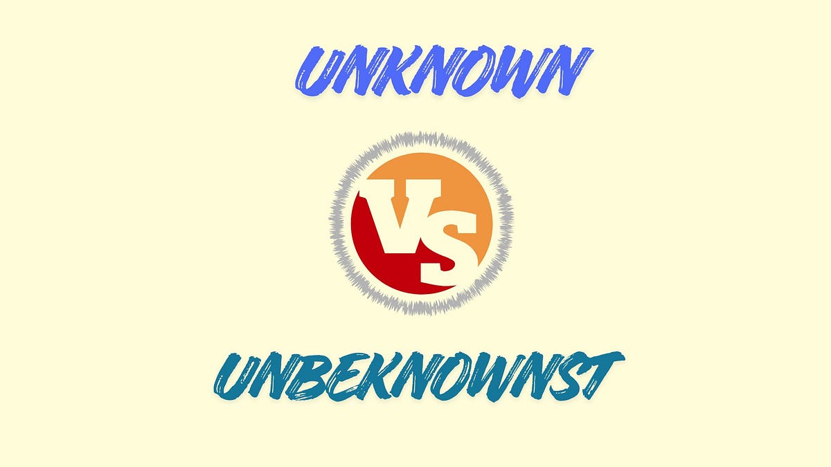 “Unknown” and “unbeknownst” are related, but they function differently...