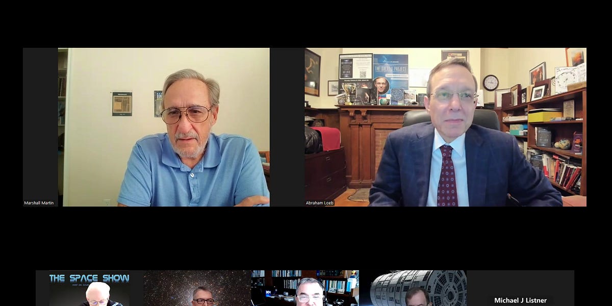 The Space Show presents Professor Avi Loeb. Don't miss a word of what ...