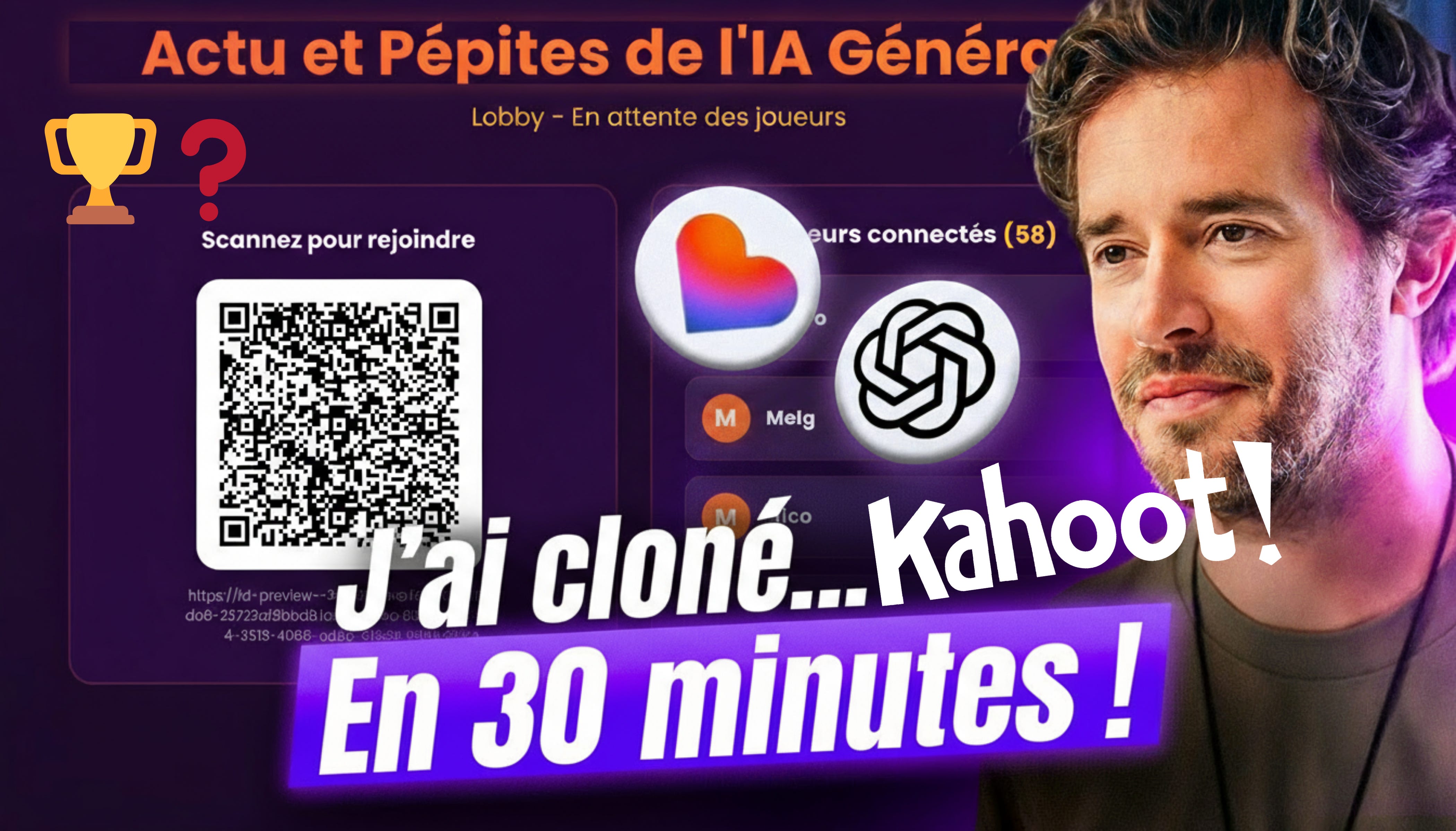 🎯 J’ai recréé Kahoot! (valorisé à 1,7 milliard $) en 30 minutes en ...