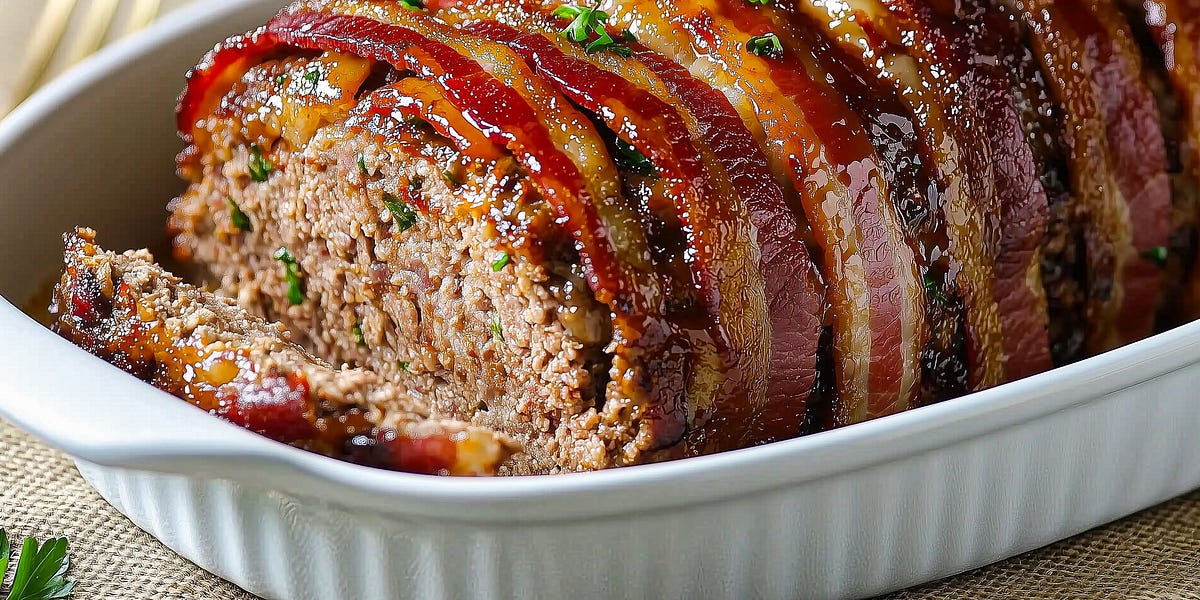 The Most Delicious Bacon Wrapped Meatloaf - by Sophie
