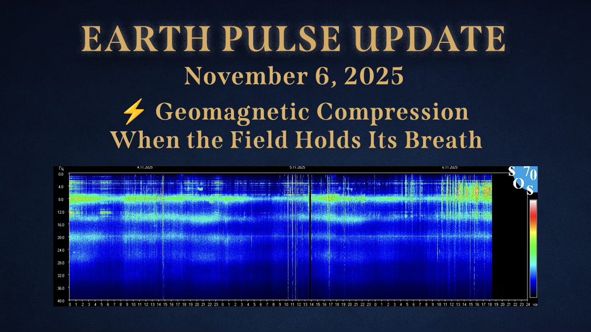⚡Earth Pulse Update - Nov. 6, 2025 | ⚡ Geomagnetic Compression – When ...