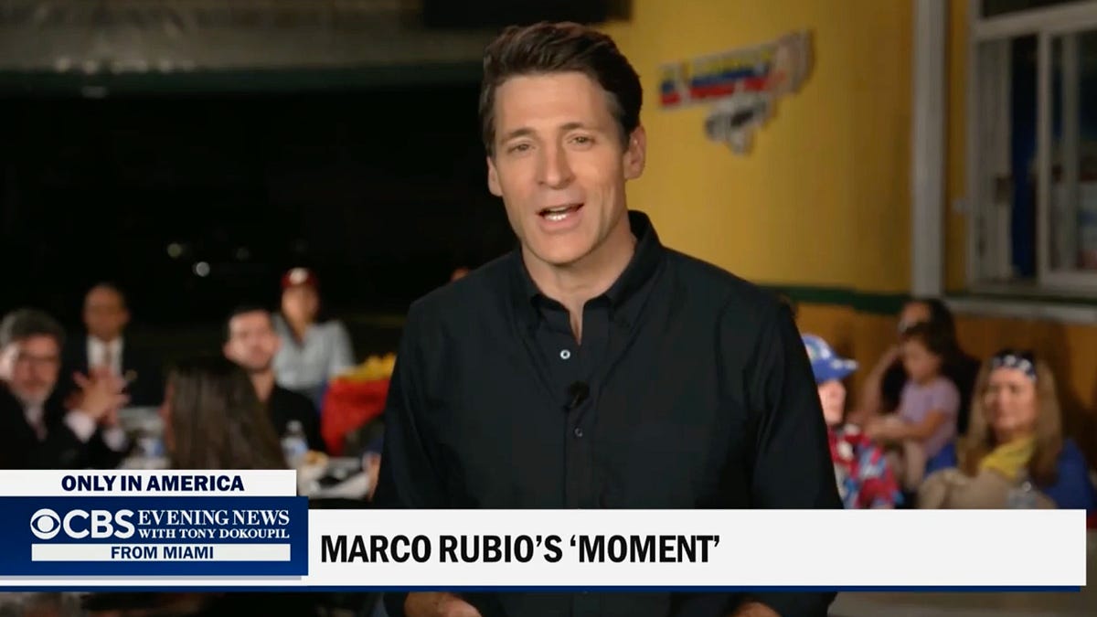 MAGA-friendly CBS anchor raises eyebrows with weird 'salute' of Marco ...