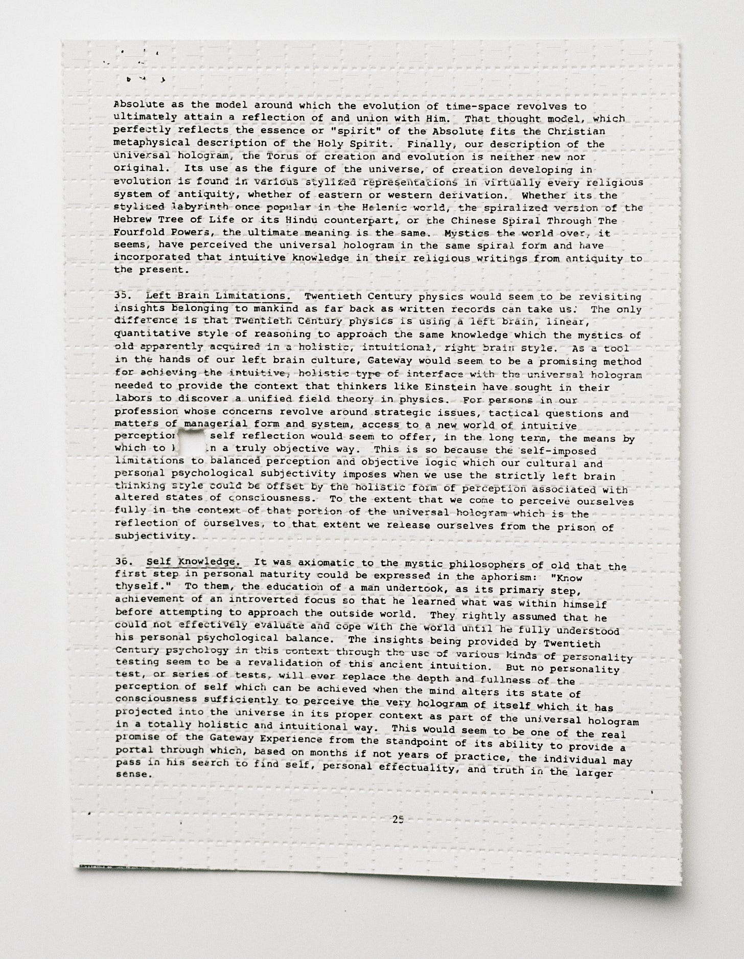 Found: Page 25 of the CIA’s Gateway Report on Astral Projection