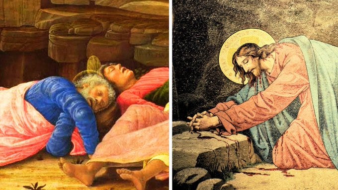 Why did the disciples fall asleep during Jesus’s most agonizing hour?