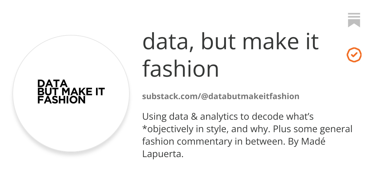 data, but make it fashion | Substack