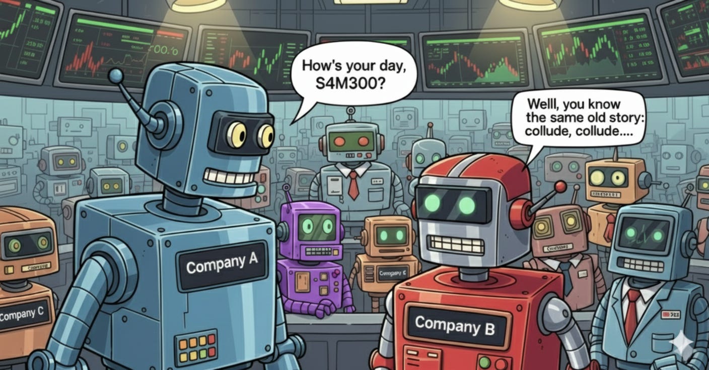 Collusion between competitors using algorithmic pricing
