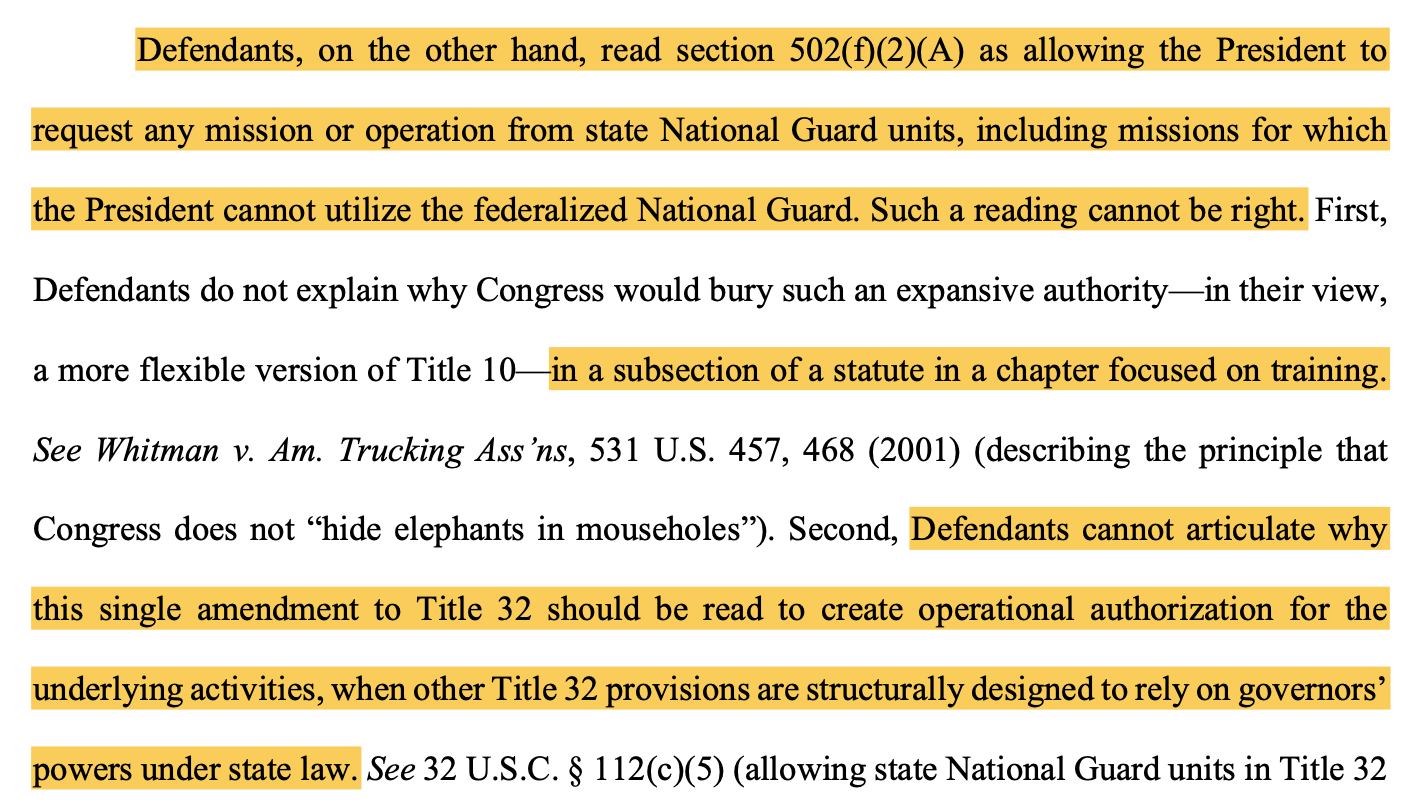 Federal judge rules Trump's D.C. troop invasion is likely illegal, must ...