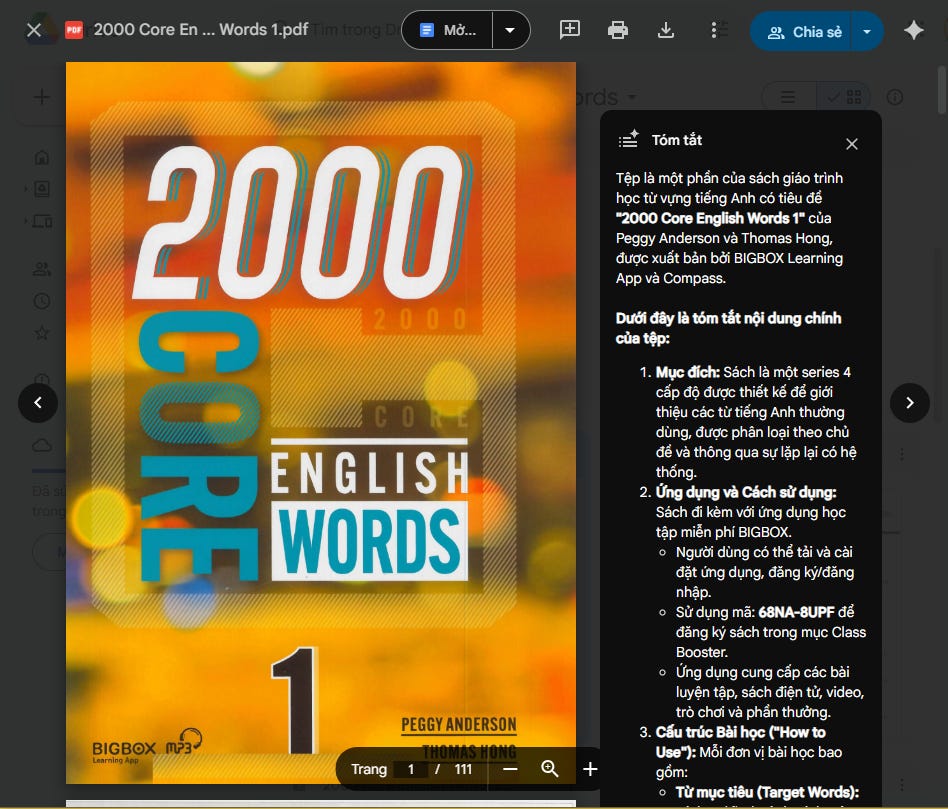 [Bản PDF] Sách 2000 Core English Words - Tài liệu IELTS