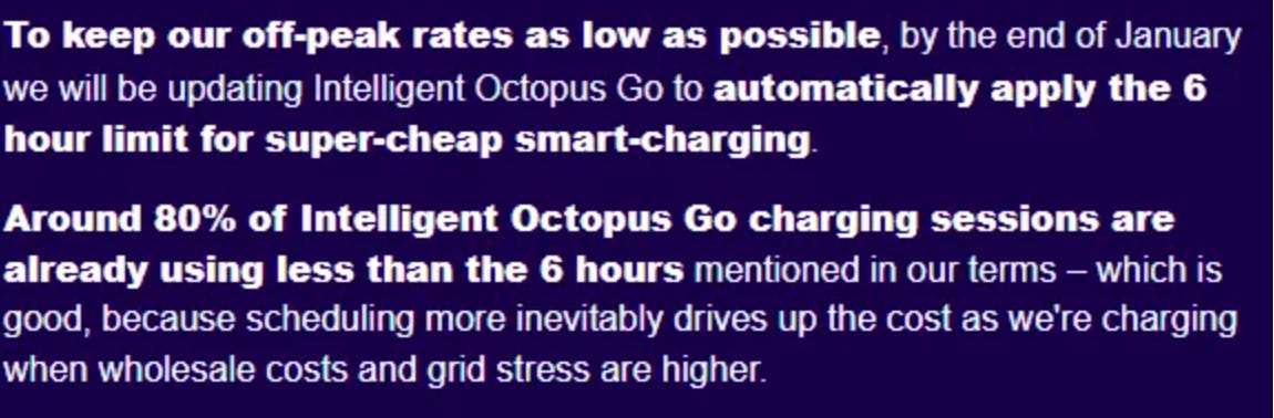 Octopus makes changes to its smart tariff
