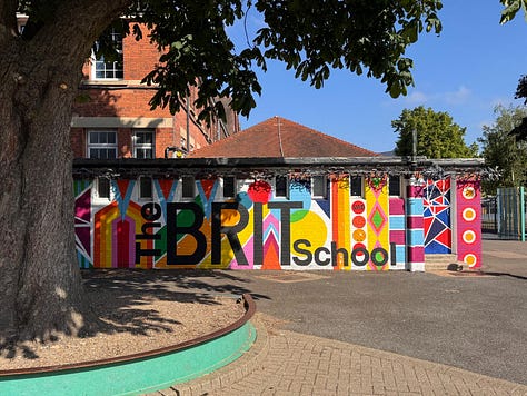 Visit to The BRIT School, Croydon - by Geoffrey Gates