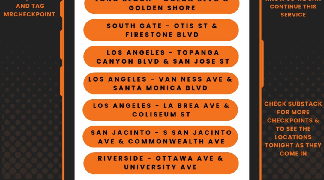 DUI Checkpoints Friday May 16th 2025 - MrCheckpoint