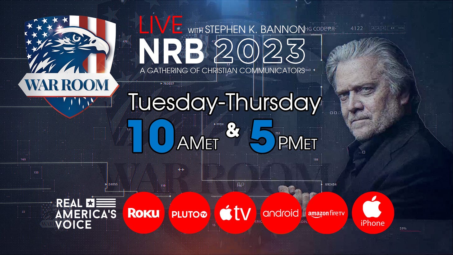 SPECIAL WAR ROOM BROADCAST FROM NRB - by RealAmericasVoice