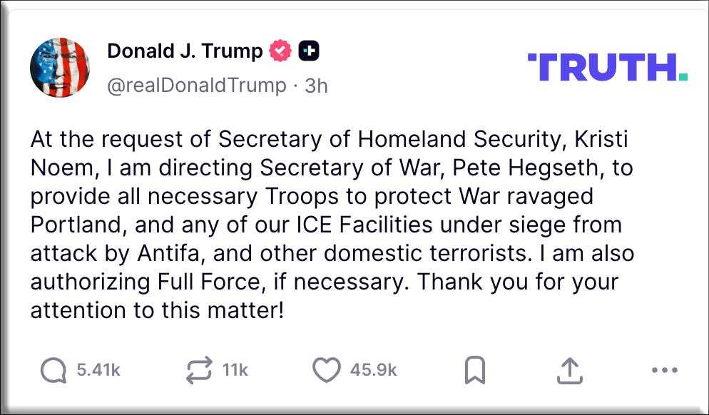 A Week After Charlie Kirk's MAGA Rally Funeral Donald Trump Wants Civil War