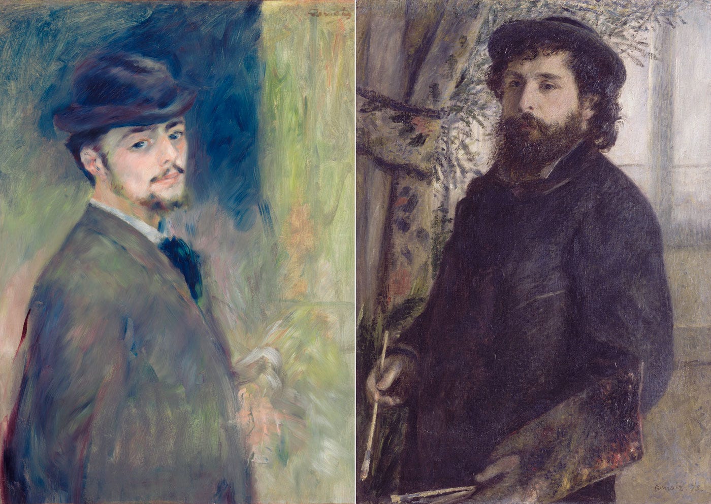 How to recognize the style differences between Monet and Renoir