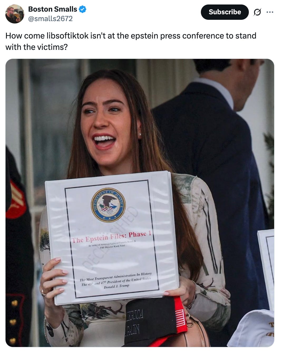 MAGA influencers who displayed fake 'Epstein files' binders were MIA ...