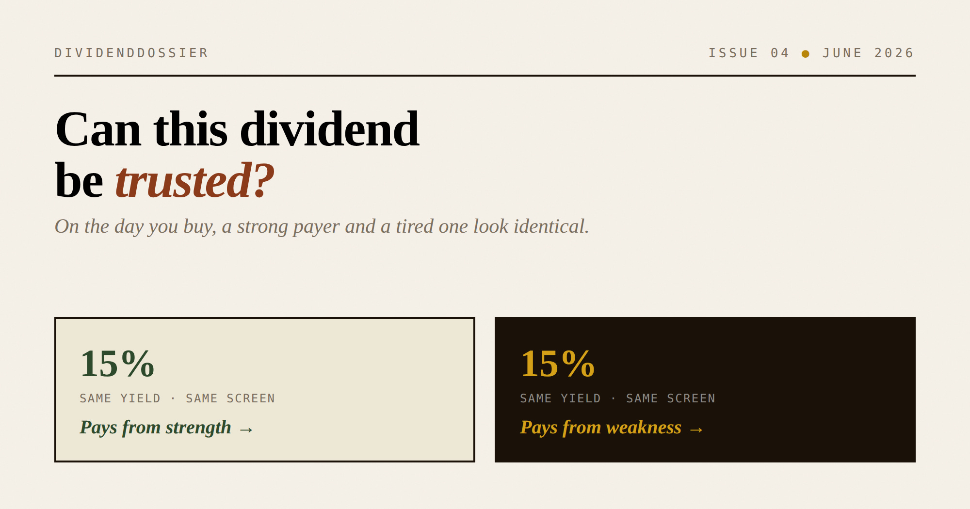 Can This Dividend Be Trusted? How to Read a Payout's History