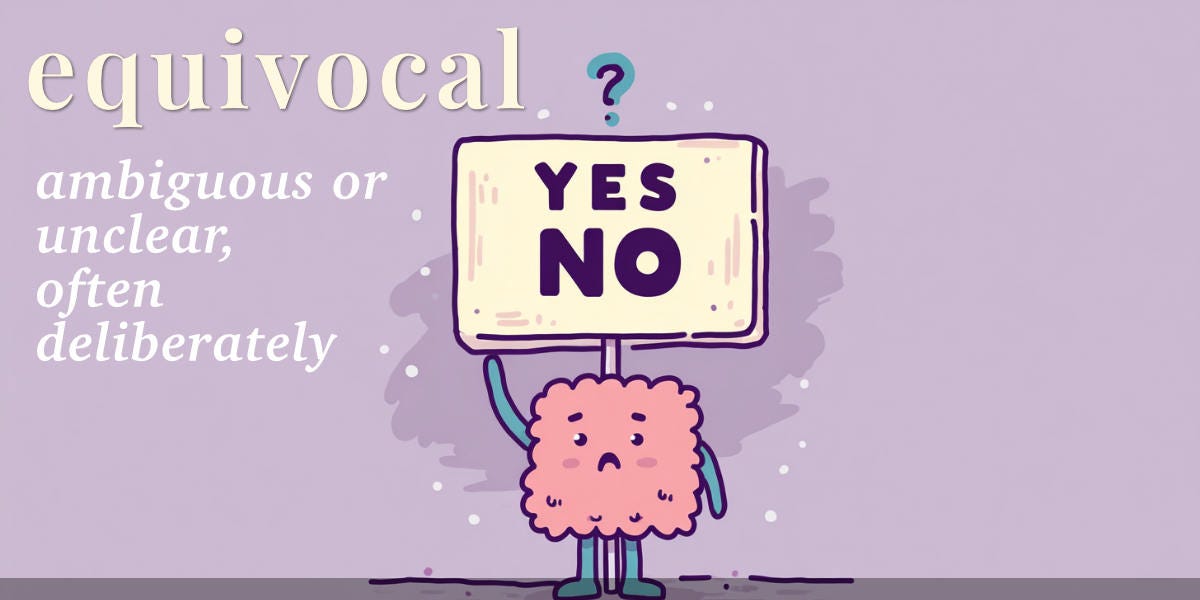 equivocate non example