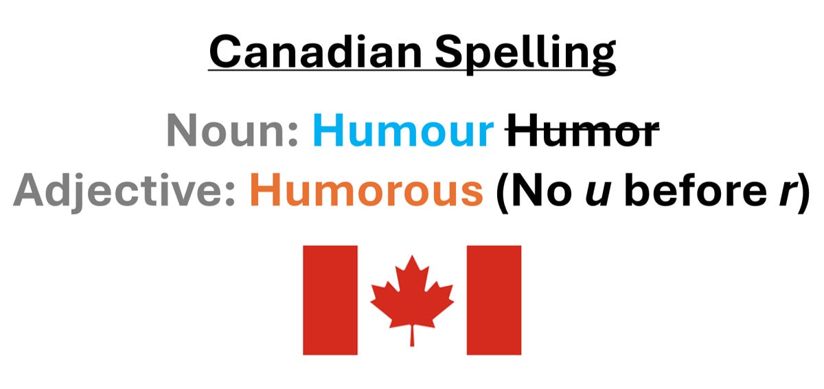 Canadian Spelling: "Humour" and "Humorous" - by Eric Cai
