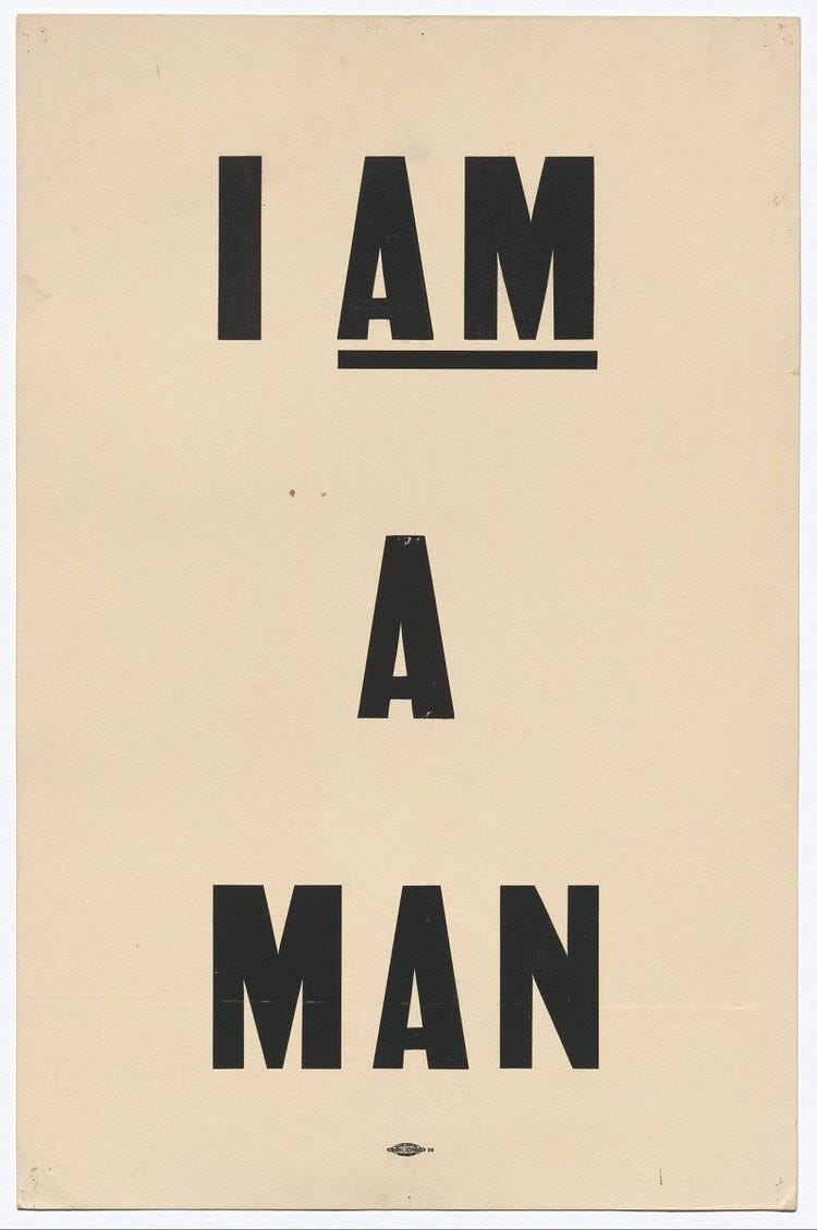 The Design History Behind the "I AM A MAN" Protest Poster