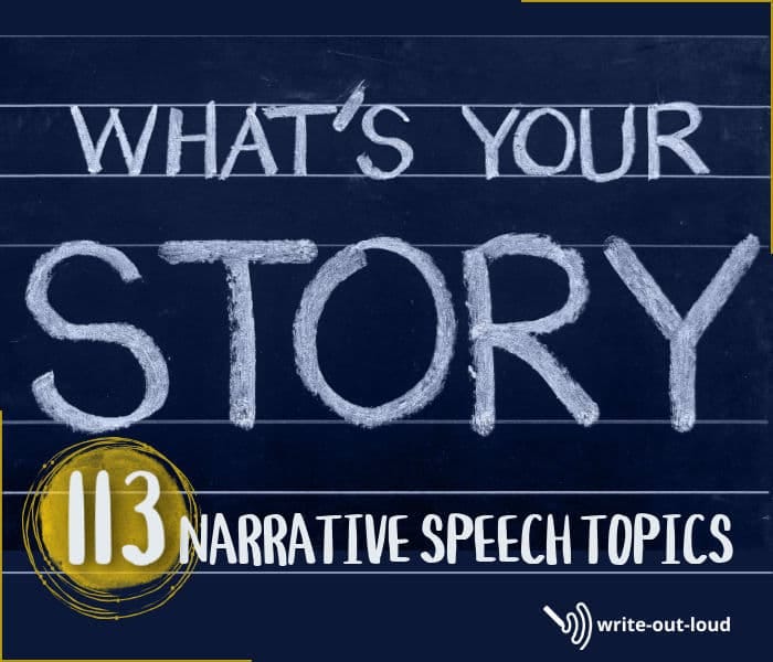 Narrative speeches: 125 topic ideas - by Susan Dugdale