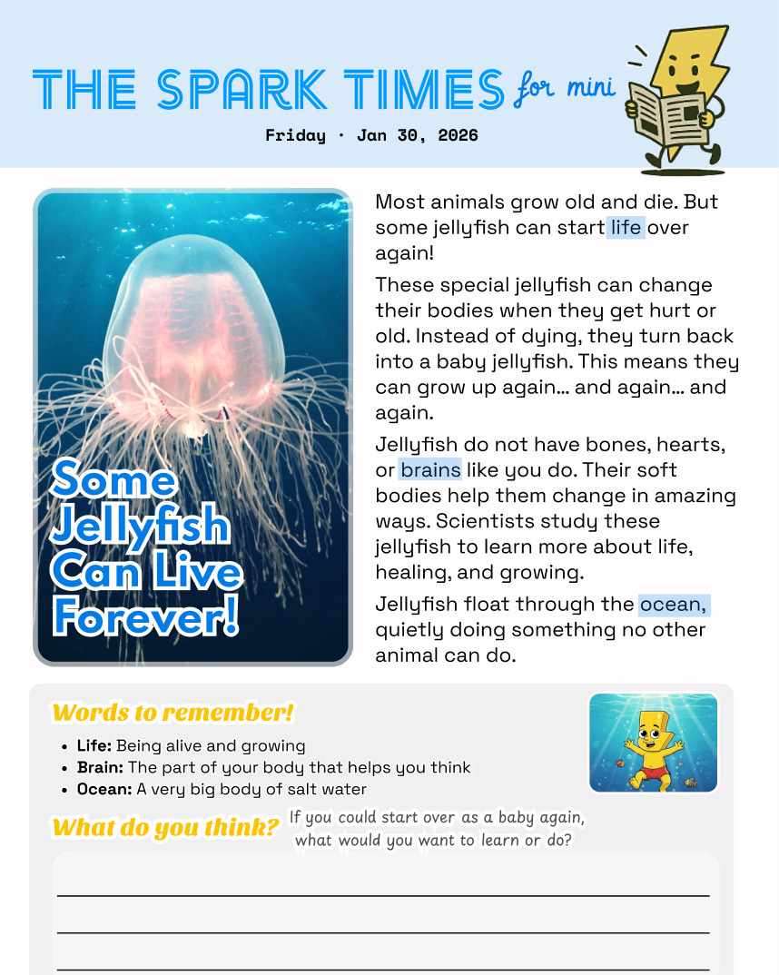 Spark Times Mini | Some Jellyfish Can Live Forever!