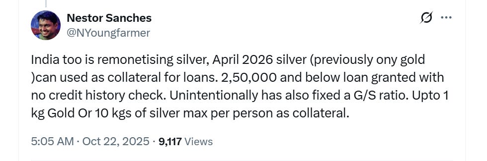 India Unleashes Silver as Banking Collateral with 10-to-1 Gold-Silver ...