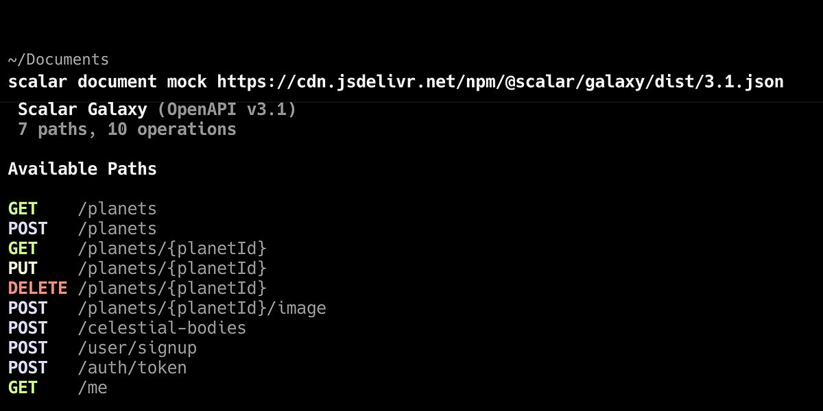How to set up an OpenAPI mock server - by Ian - Scalar