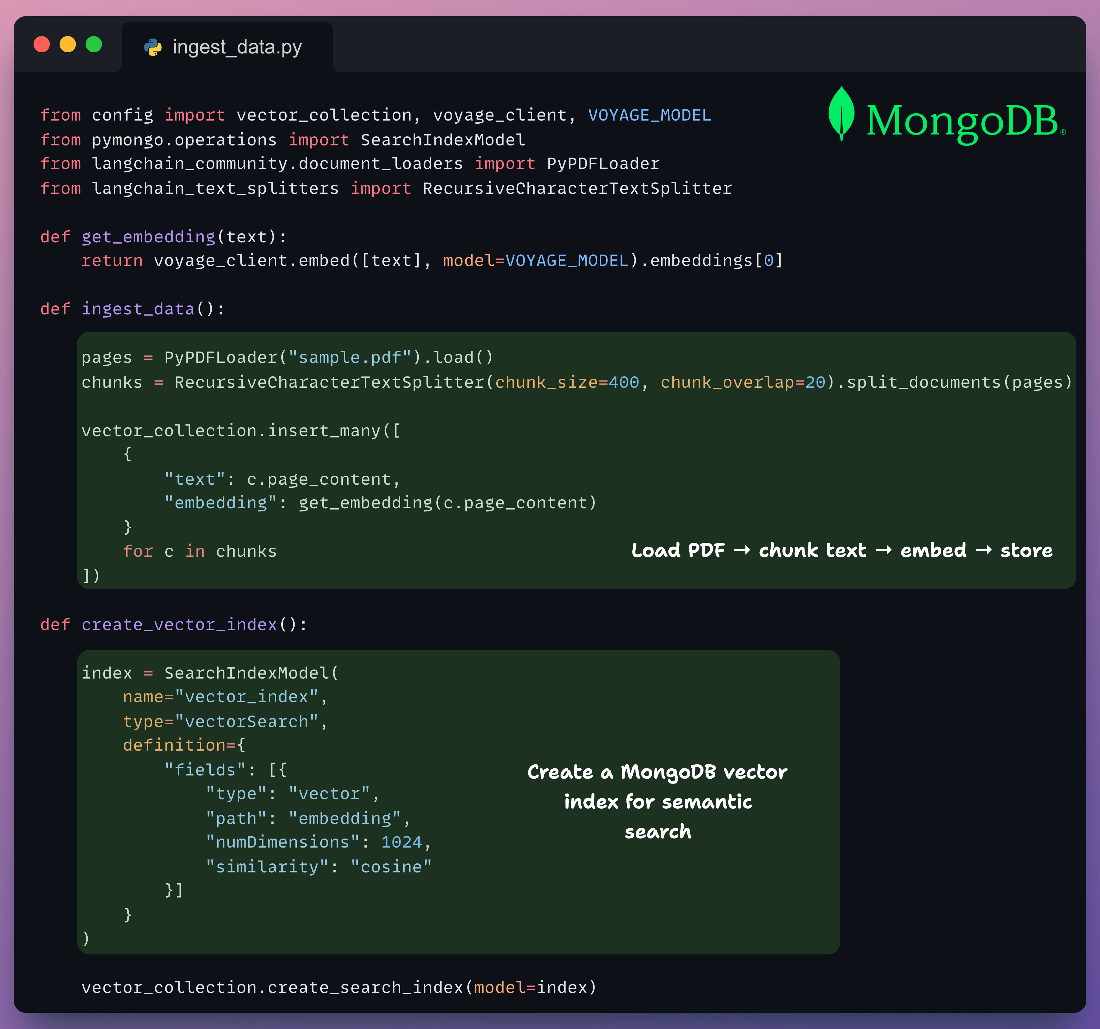 Build a Database Memory Agent with MongoDB and Voyage
