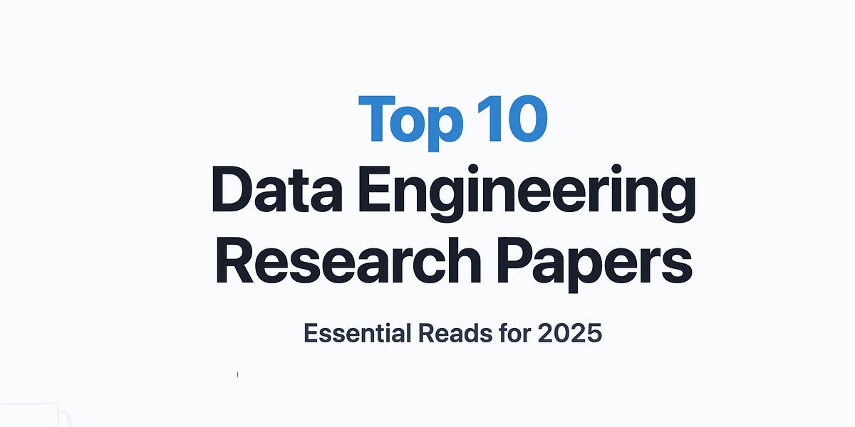 Top 10 Data Engineering Research Papers to read