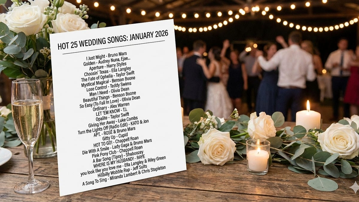 Hot 25 Wedding Songs for 2026 - by Matthew Campbell