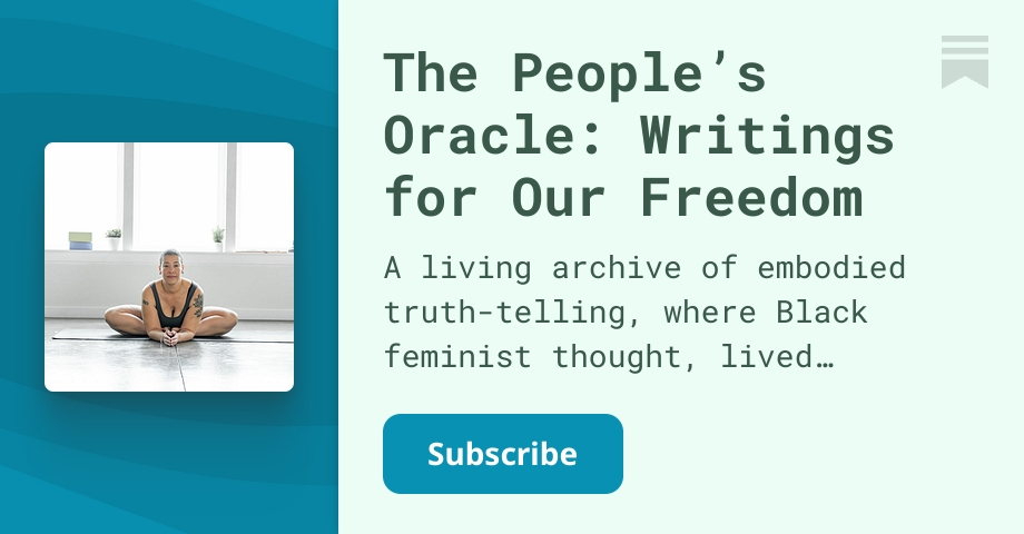 The People’s Oracle: Writings for Our Freedom | tasjha dixon | Substack
