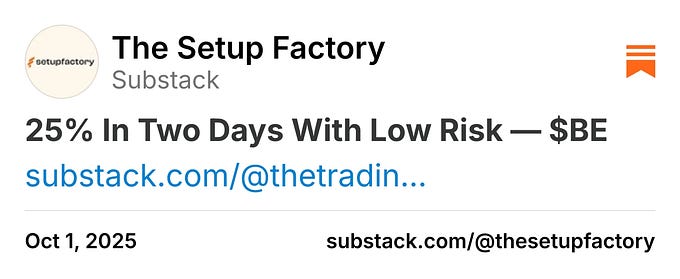 The Trading Setup Factory (@thetradingsetupfactory): "Make that 30% in ...