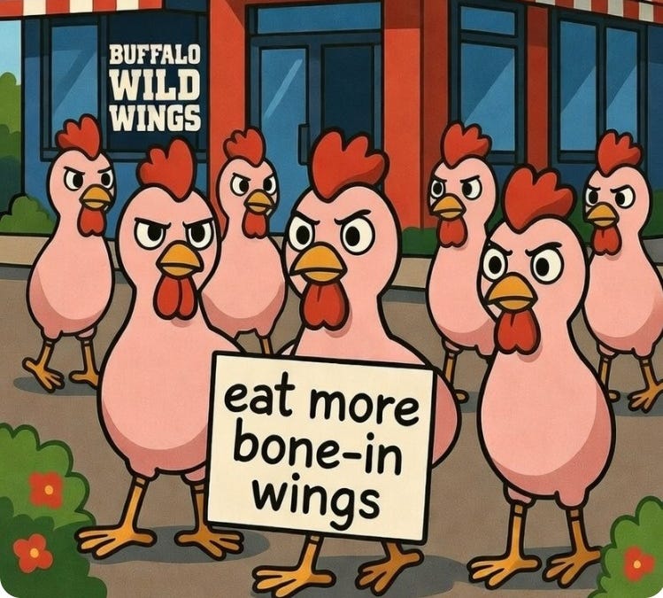 The Chicken Wing Menu Kerfuffle - by Jay Janney