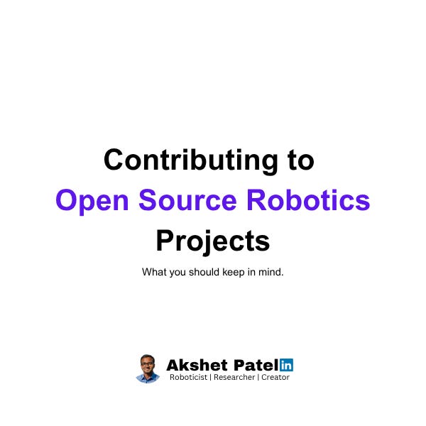 Contributing to Open Source Robotics Projects