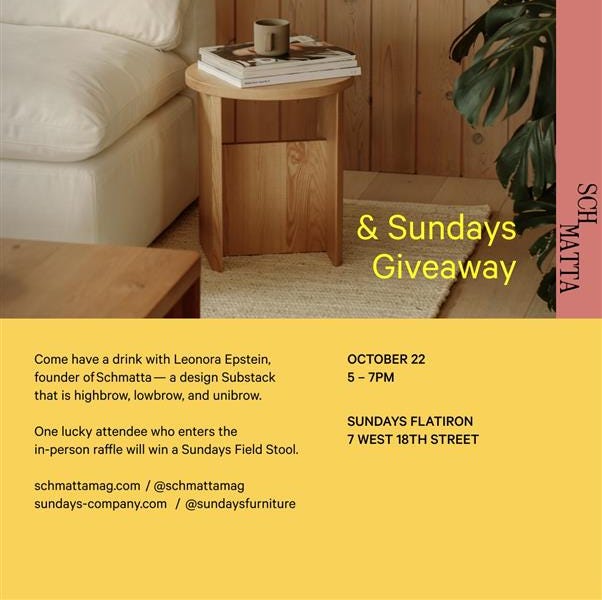 Schmatta NYC Hang & Raffle: Oct. 22 w/Sundays